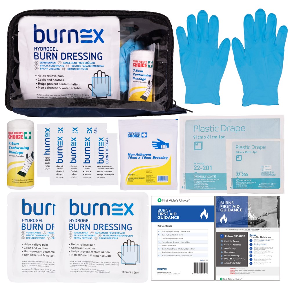 First Aid - Trafalgar First Aider's Choice First Aid Kit Burns Dark ...