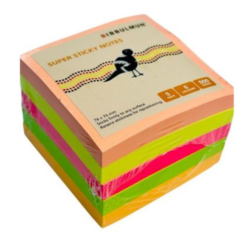 Notes & Flags - Bibbulmun Super Sticky Notes 76 x 76mm Neon Assorted ...