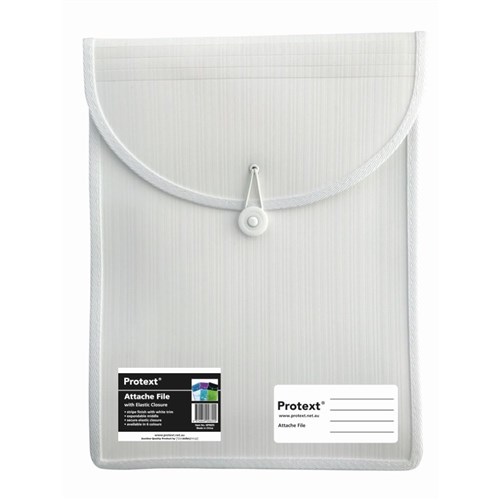 Files - Protext Attache File With Elastic Closure 340 x 225mm White ...
