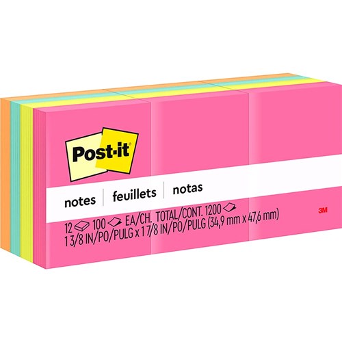 Notes & Flags - Post-It 653AN Assorted Notes 35mmx48mm Poptimistic Pack ...
